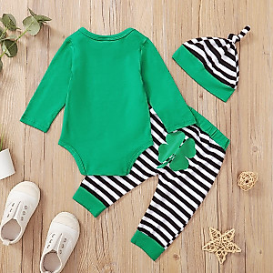 Happidoo Baby Boy St. Patricks Day Outfit Nreborn Saint Patrick's Day Clothes (Green-St,0-3 Months)