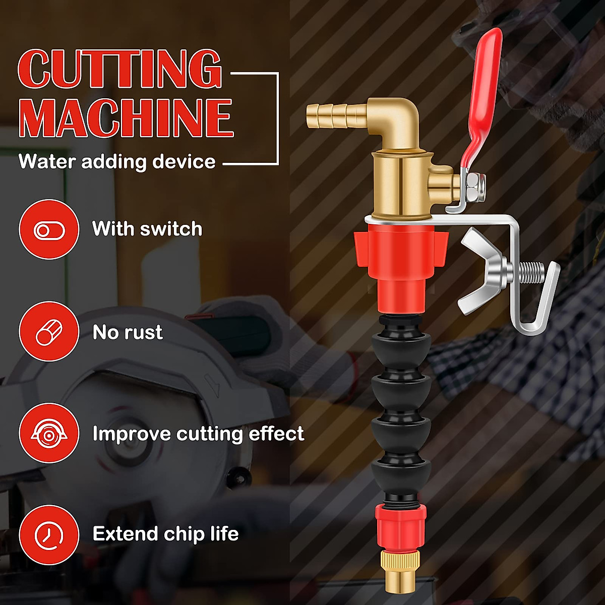 Dust Remover Water Spray, Misting System Water Sprayer for Cutting Machine Angle Grinder Sprinkler Nozzle for Marble Machine Tile