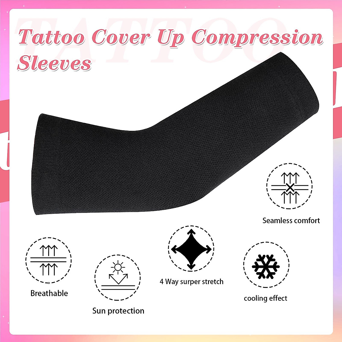 Neer 3 Pairs Forearm Tattoo Cover Up Sleeves Band Tattoo Cover Sleeve Forearm Sleeve Compression Forearm Tattoo Sleeve