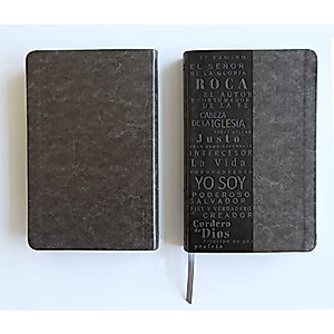 Biblia RVR 1960 letra grande tamaño manual, simil piel gris con nombres de Dios / Spanish Bible RVR 1960 Handy Size Large Print Leathersoft Grey, Names of god