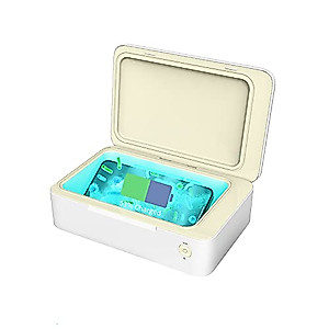 UV Light Sanitizer Box Kill Rate up to 99.99% Mosalogic Portable Phone Sanitizer Cleaner Wireless Charger for iPhone Samsung Smartphone