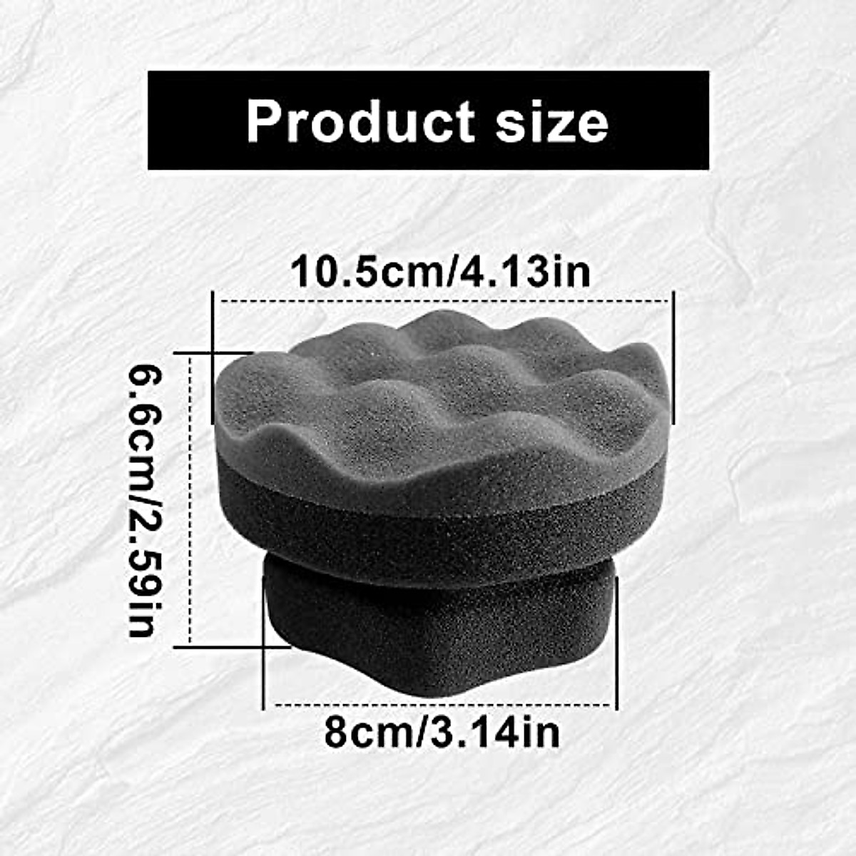 2Pcs Large Tire Shine Applicator Pad, Tire Sponge Applicator Foam Tire Gel Wet Applicator Car Detailing Reusable Cleaning Supplies for Tire Shine