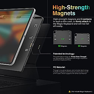 SWITCHEASY CoverBuddy [2022 Upgrade] Magnetic Case for 2018-2022 iPad Pro 11" (1st-4th Gen) - Compatible with Magic Keyboard, Ultra Slim iPad Case, Keyboard Not Included (Black)