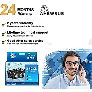 232XL Ink Cartridges Remanufactured Replacement for Epson 232 XL Black Ink Cartridges for XP-4200 XP-4205 WF-2930 WF-2950 Printer(2 Black 232XL Ink Cartridges)