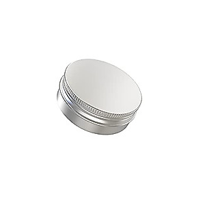 Goiio Aluminum Tin Jar Refillable 20 Pcs Container 30 ML, with Screw Lid, Silver