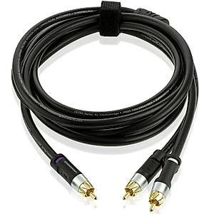 Mediabridge™ Ultra Series RCA Y-Adapter (15 Feet) - 1-Male to 2-Male for Digital Audio or Subwoofer - Dual Shielded with RCA to RCA Gold-Plated Connectors - Black - (Part# CYA-1M2M-15B)
