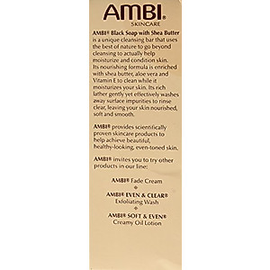 Ambi Skincare Black Soap with Shea Butter, 3.5 Oz (Pack of 2)