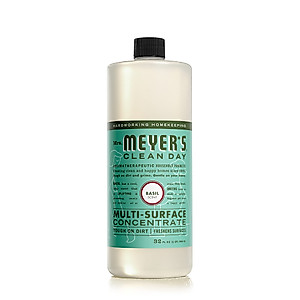 MRS. MEYER'S CLEAN DAY Multi-Surface Cleaner Concentrate, Use to Clean Floors, Tile, Counters, Basil, 32 fl. oz