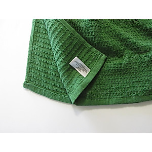 Dark Green Kitchen Towel - Double Thickness Best Quality Hanging Towel with Dark GreenTop