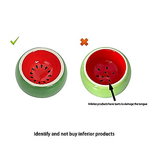Hamster Food Bowl Ceramic Prevent Being Tipped Over Small Animal Water Dish for Guinea Pig Rodent Gerbil Cavy Hedgehog Feeding Bowl