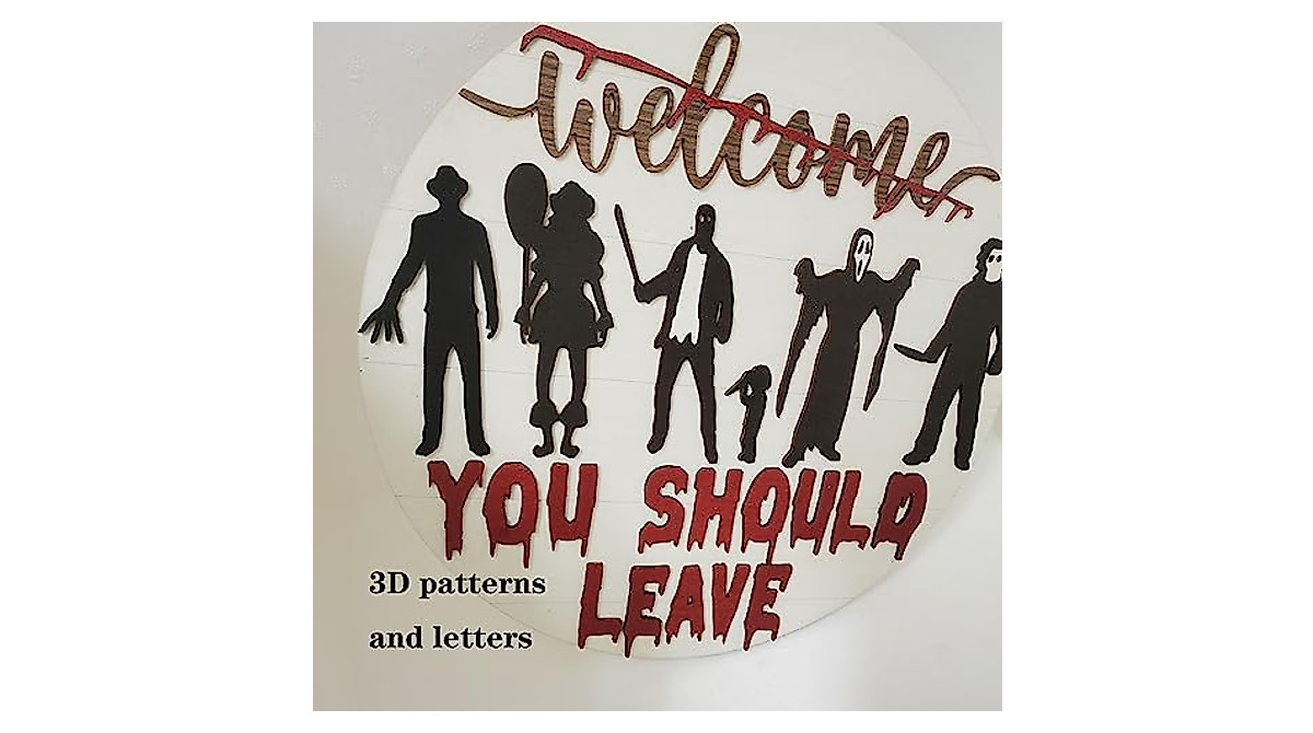 Halloween Horror Welcome Sign - Spooky 3D Door Decor for Halloween