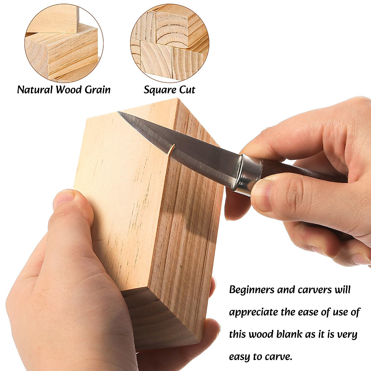 YOUEON 12 Pack Unfinished Wood Blocks for Art and Crafts, 4 X 4 X 1 Inch MDF Wood Board Wood Square Blocks Craft Panels Great for Crafts, Painting, DIY Projects, Chip Carving