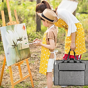 Portfolio Folder 8K Waterproof Art Bag with Handles Large Capacity Portfolio Bag Organizer for Artworks Sketch Board Artist Supply Storage.