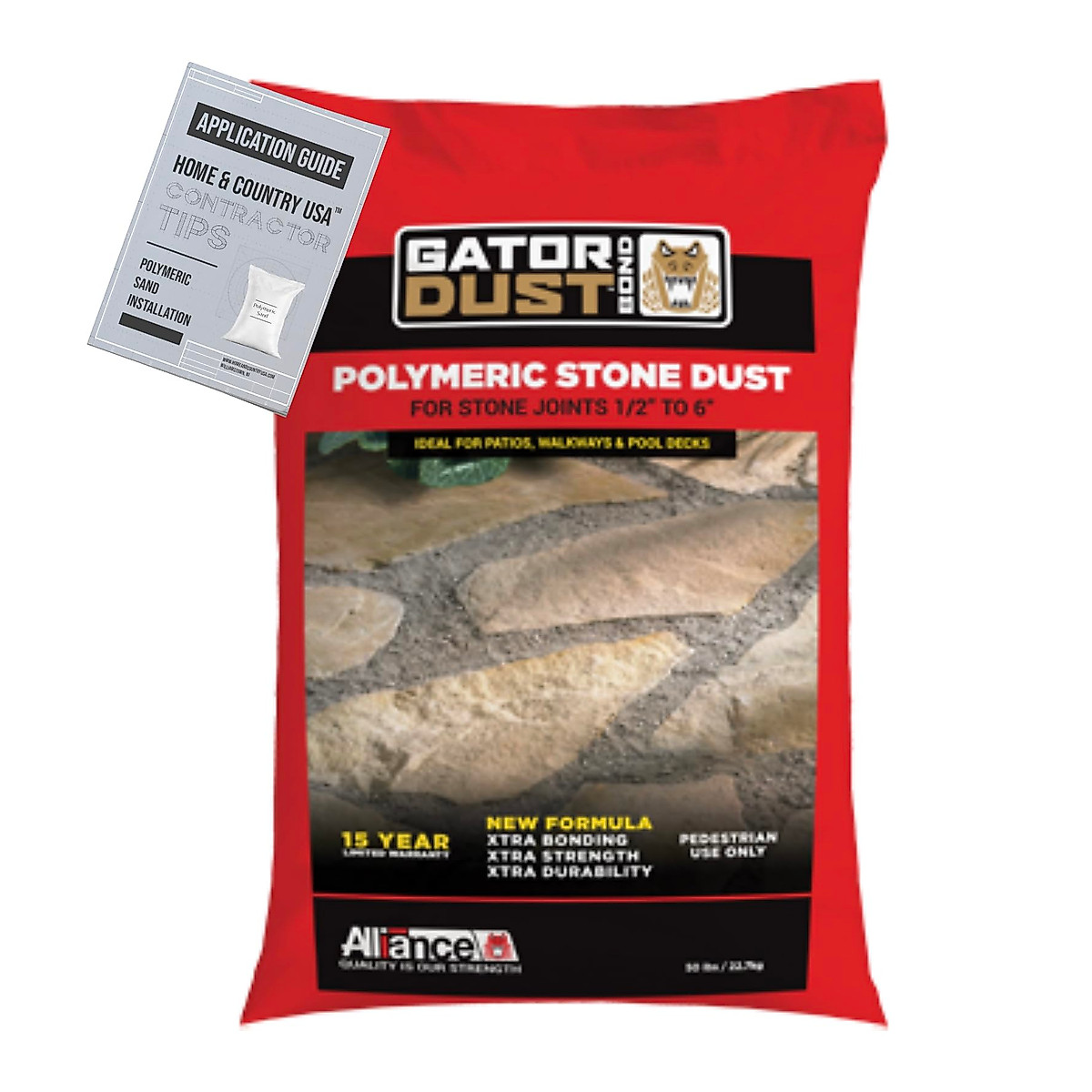 Alliance Gator Polymeric Stone Dust Bond (Grey). for Joints up to 6 Inches. with Home and Country USA Professional Contractor Tip