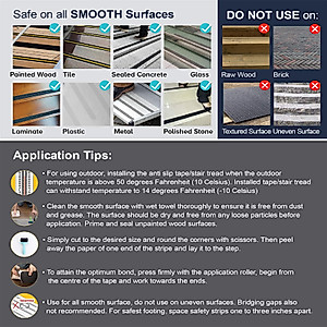 Leyibo Anti Slip Tape Clear Waterproof Outdoor/Indoor with Roller, 4" x 35Ft Non Slip Traction Grip Tape for Bathtubs, Boats, Stairs, Pools, Transparent, Soft, Comfortable for Bare Feet (4" X 35')