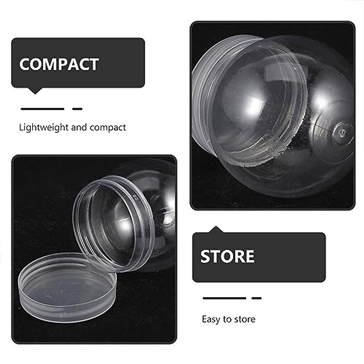 ABOOFAN 20pcs DIY Snow Globe Water Globe Clear Plastic Snow Globe 4inch Light Bulb Water Globe Jar with Screw Off Cap Empty Fillable Display Jar for Crafts Holiday Supplies