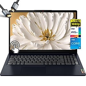 Lenovo IdeaPad 3i Laptop - 15.6" Full HD 1080p Touch Screen - Intel Core i5-1155G7-24GB Memory - 1TB SSD - Windows 11 Home - Abyss Blue – w/HDMI Cable