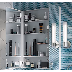 Kohler Maxstow Frameless Surface Mount Bathroom Medicine Cabinet, 30" W X 40" H, Dark Anodized Aluminum