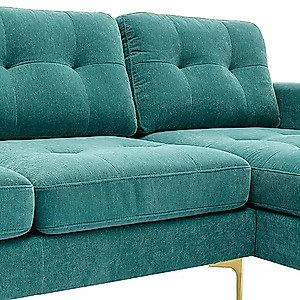 YUNLife&Home Convertible Modular Sectional Sofa,Modern Upholstered L-Shaped Accent Corner Sofá Couch Bed for Living Room Apartment Office Furniture Set