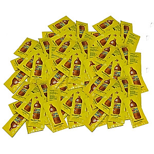 "Valentina Mexican Hot Sauce Picante Salsa Seasoning Salt Spice Mix Made From Chili Peppers Perfect For Chips Fast Foods Lunch Snacks or More 100 Packets of 0.3 Oz. (8 grams) "