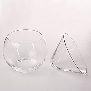 DUEBEL Glass Caviar Chiller Server Set Plus 2 pcs. x Mother of Pearl Caviar Spoon 3.15" – Universal Martini, Wine, Liquor Cocktail Chiller