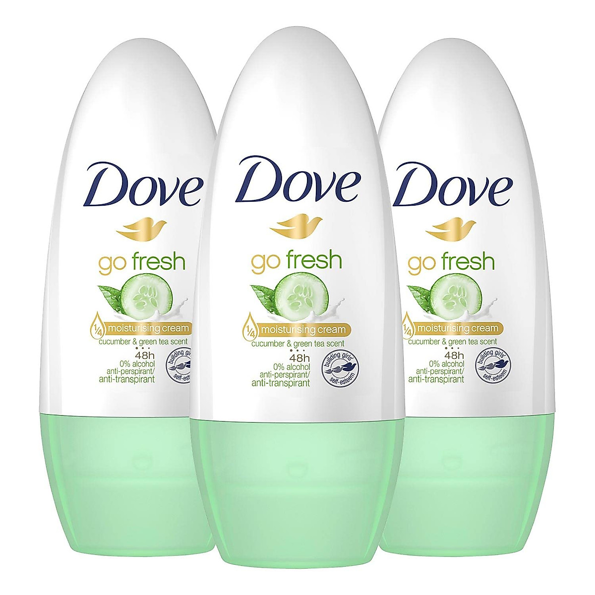 Dove Go Fresh Cucumber Roll-On Anti-Perspirant Deodorant 50 ml - Pack of 3
