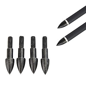 ZSHJGJR 24pcs Archery Target Field Points 75 Grain Screw in Bullet Points Hunting Arrowheads Arrow Tips for Target Hunting Shooting Practice