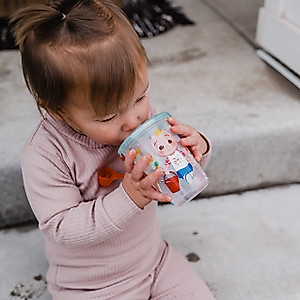 The First Years Cocomelon Take & Toss Toddler Sippy Cups - Spill Proof Toddler Sippy Cups with Snap On Lids and Travel Caps - Cocomelon Feeding and Party Supplies - 10 Oz - 8 Count