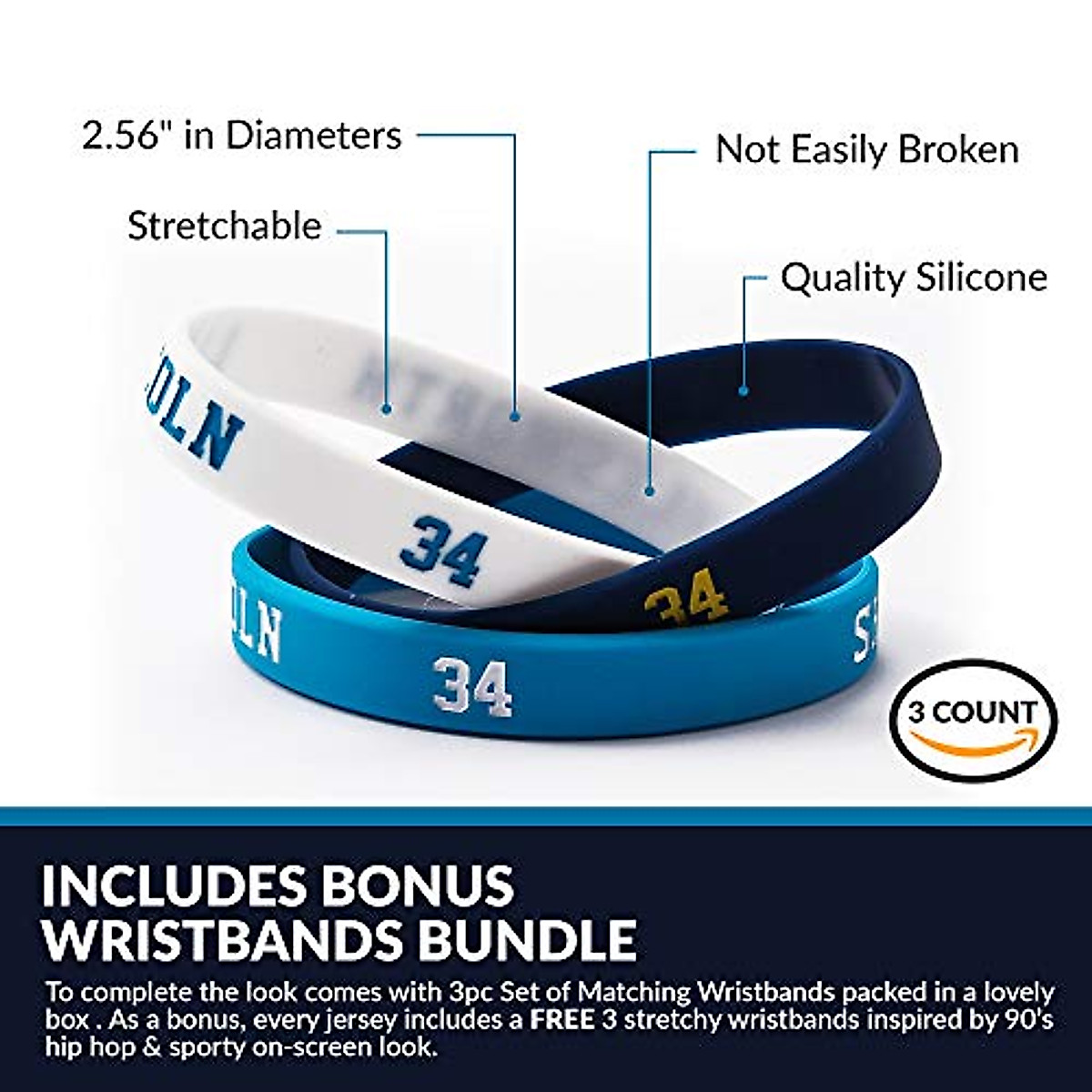 AFLGO Jesus Shuttlesworth #34 Lincoln High School Stitched Basketball Jersey (Small, White)