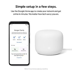 Google Nest WiFi - AC2200 (2nd Generation) Router and Add On Access Point Mesh Wi-Fi System (Add On Access Point ONLY - Router Sold Separately - Mist (Sand) (Renewed)
