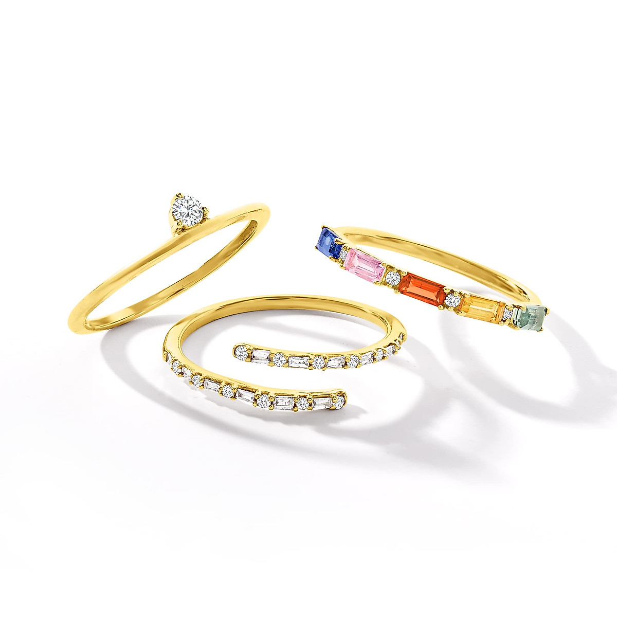 RS Pure by Ross-Simons 0.23 ct. t.w. Diamond Bypass Ring in 14kt Yellow Gold. Size 8