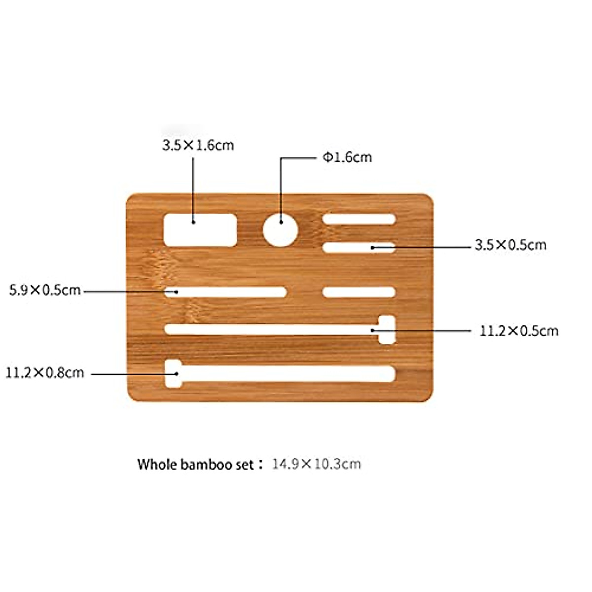 Cedilis Kitchen Knife Block with a Drip Tray, Solid Framed Knife Holder Storage Organizer for Kitchen Counter, 8 Slot