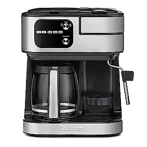 Cuisinart Coffee Center Barista Bar 4-In-1 Brew Options Coffeemaker (Black) Bundle with Cup and Saucer Set, Roast and Descaling Liquid (4 Items)