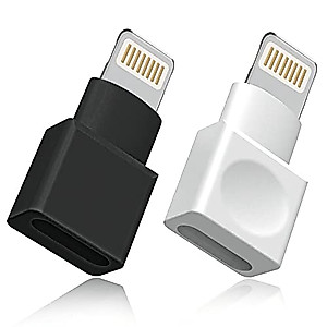 2Pack Lightning Extender Adapter Apple MFI Certified iPhone Charger Extension Cable Male to Female Dock Extender Compatible with iPhone 13 12 11 X XS XR 8 7 6 5 Transfer Audio Video Data Charging
