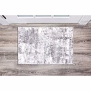 Rugshop Distressed Abstract Area Rug 2' x 3' Gray