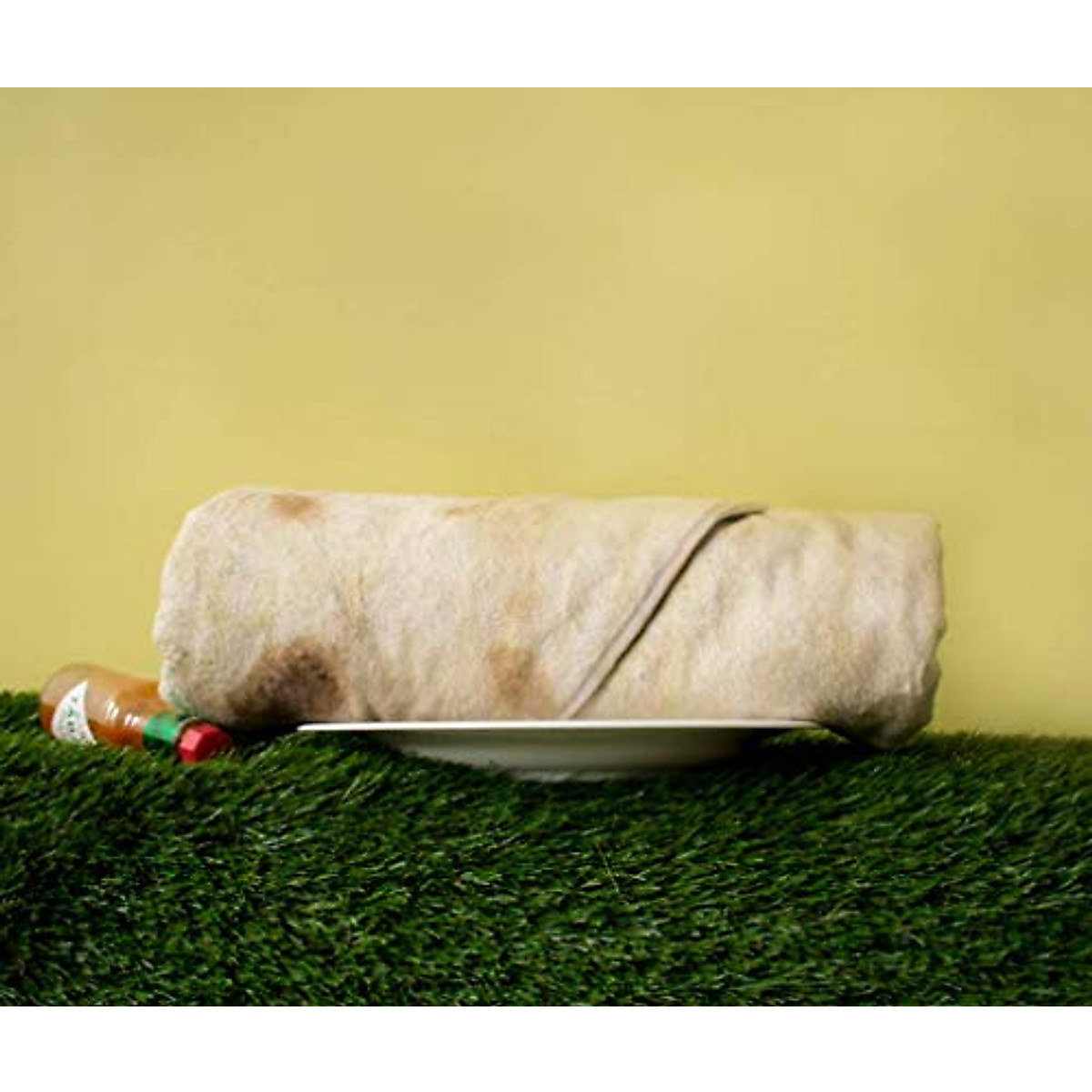 JpGdn Burrito Tortilla Blanket, Mexico Wrap Throw Blanket Round Novelty Tortilla Wrap Egg Roll Carpet for Adults and Kids to be a Giant Human Burrito Flannel Fleece (Blanket-B, 180cm(70in))