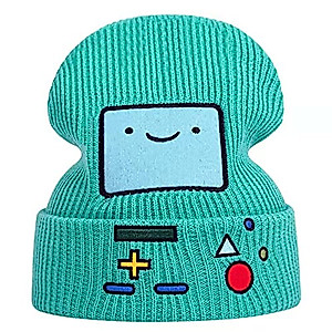 UMiCHOi Cool Anime Beanie Hats for Adults Men Women Funny Hat Cartoon Beanie Cap for Teens Green