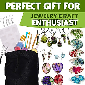 Goody King Resin Jewelry Making Starter Kit - Resin Kits for Beginners with Molds and Resin Jewelry Making Supplies - Silicone Casting Mold, Tools Set Clear Epoxy Resin for DIY Jewelry