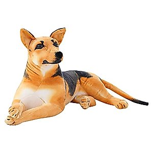 ihtha Realistic Puppy Figure for Bedroom Nursery Entryway Foyer Children's Day Gift Garden Gnome (Black, C)