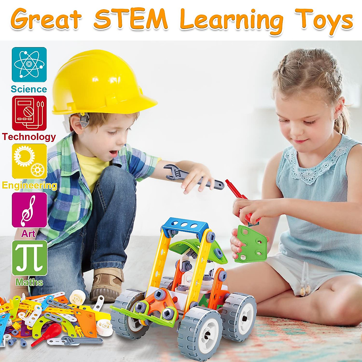 10 in 1 STEM Toys for 4 5 6 7 8+ Year Old Boy Girl Birthday Gifts Building Toys for Kids Ages 4-8 5-7 6-8 Educational Stem Activities for Boys 4-6 4-7 Construction Creative Games Christmas Idea Gift