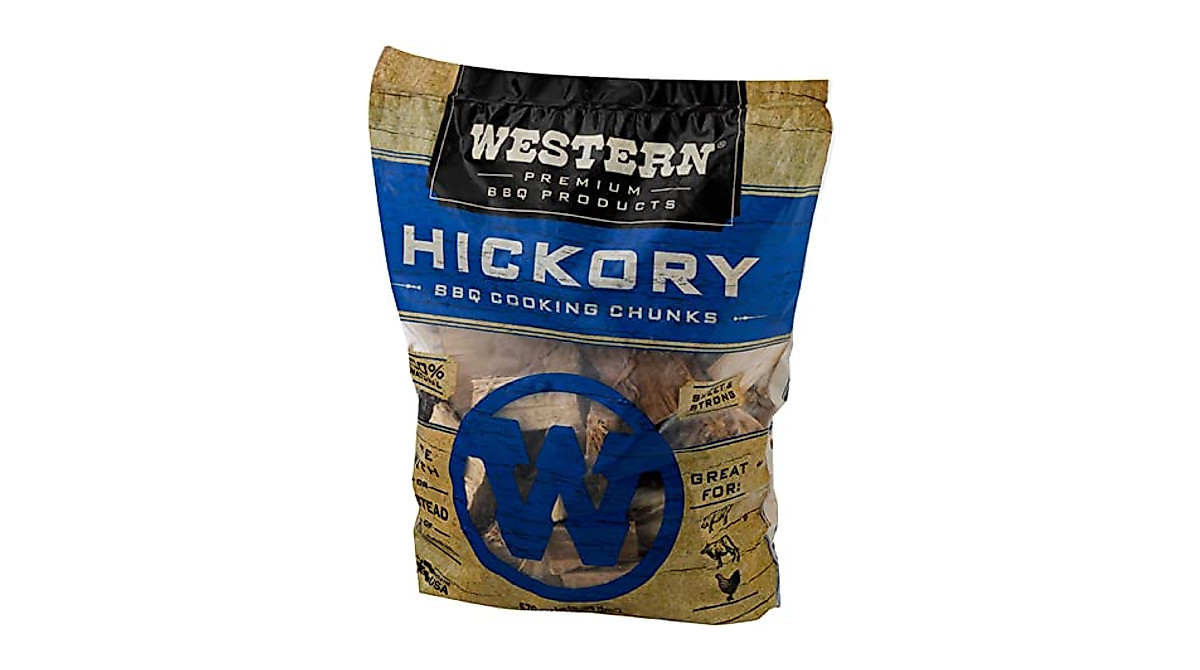 Western Premium Hickory BBQ Wood Chunks for Authentic Smoke Flavor
