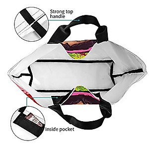 EZYES African American Womens Tote Bag Black Girl Tote Bag For Women Pink Large Casual Shoulder Handbag Beach Bag For Work School Gym