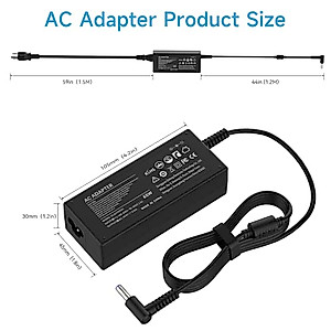 HP 65W AC Adapter Laptop Charger Replacement for HP EliteBook 840 830 850 820 745 G3 G4 G5 G6, HP Pavilion x360 15 13,HP Notebook 14 15, HP Envy X360 15 17 13 15-w117cl 17m-bw0013dx Power Supply Cord