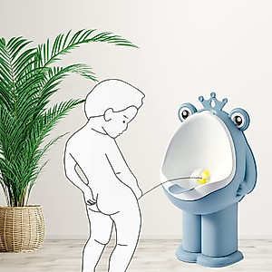 Frog Pee Training,Cute Frog Potty Toilet Training Urinal,Bathroom Funny Baby Training Potties for Kids,Toddler Boy(Light Blue)