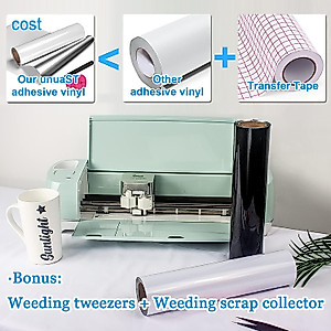 Innovative Black Permanent Vinyl for Cricut No Need Transfer Film, Black HTV Vinyl Roll, Black Vinyl, Oracle Vinyl 651 Permanent Vinyl, Black Vynil, Bulk Vinyl Rolls, Adhesive Vinyl Roll 12" x31ft