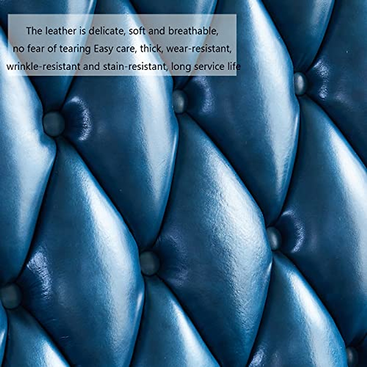 DEKIST European-Style Leather Sofa, Solid Wood Carved Luxury American-Style Villa Sofa, Living Room Furniture Combination Single Sofa is Suitable for Villas, Clubs, Apartme