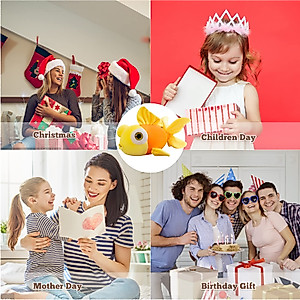 CHELEI2019 13.8" Goldfish Stuffed Animal Soft Cute Fish Plush Pillow Toy Gift for Kids,Yellow