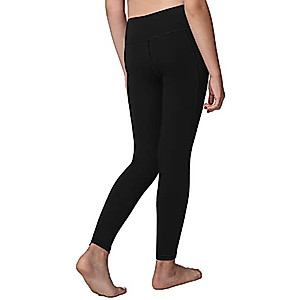 Yoga Active Leggings for Girls with 2 Pockets - Kids Workout Yoga Pants for Athletic (Pack of 4)