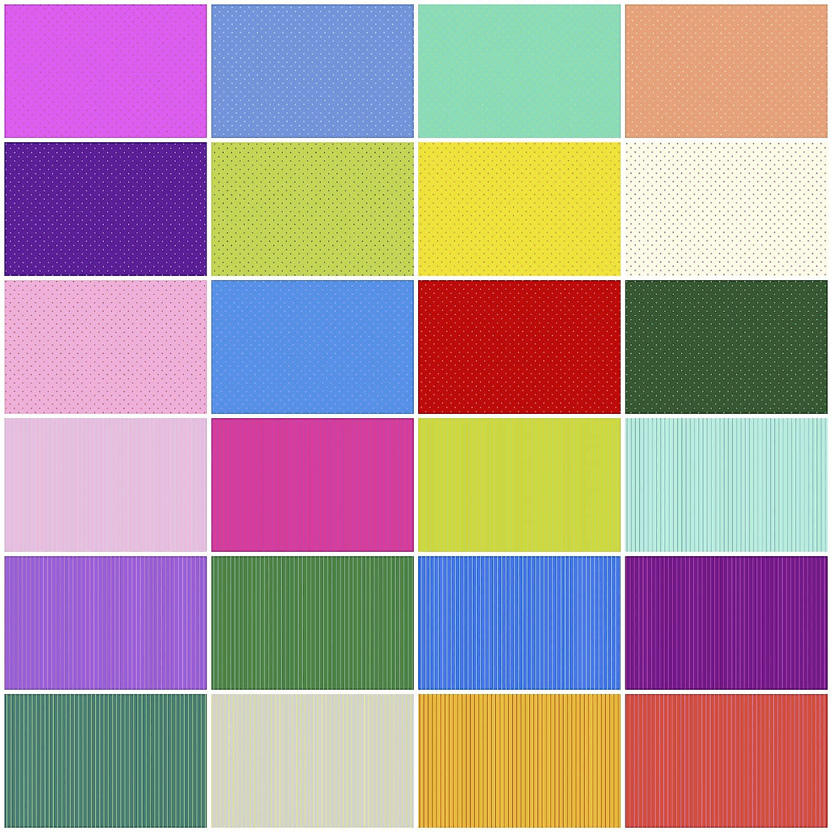 Free Spirit Fabrics True Colors by Tula Pink Tiny Coordinates 5 Charms