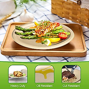 EcoAvance Oval Paper Plates Small, 7 inch Paper Plates 100 Pack, 100% Recycled Paper Plates, Natural Eco Friendly Disposable Plates, Compostable Dessert Plates, Brown Paper Plates Bulk